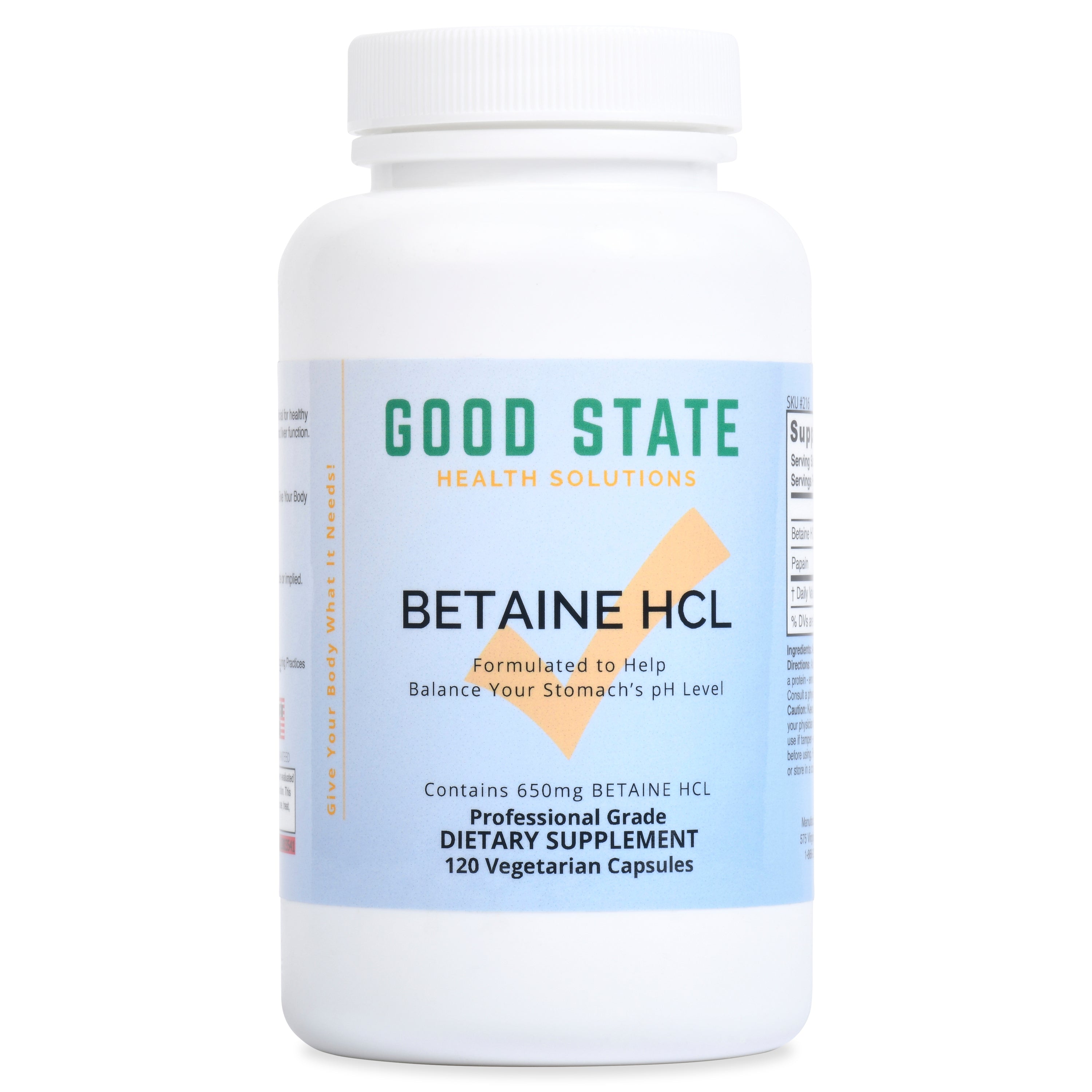 Betaine HCL Supplement | Formulated to Help Keep Stomach Ph Low – Good ...